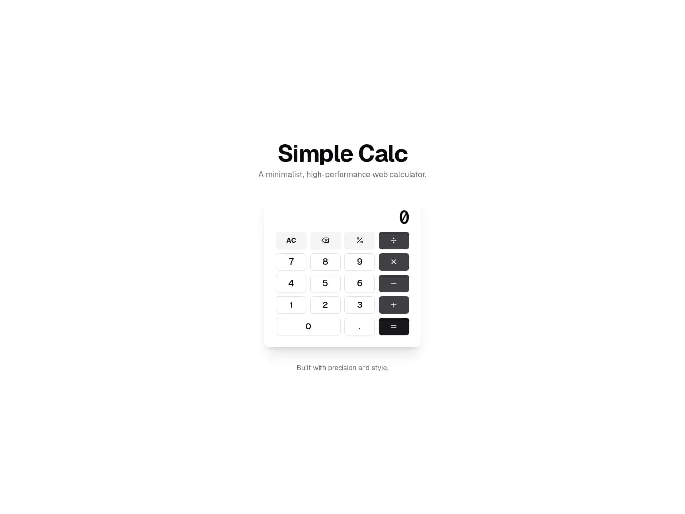 Simple Calculator