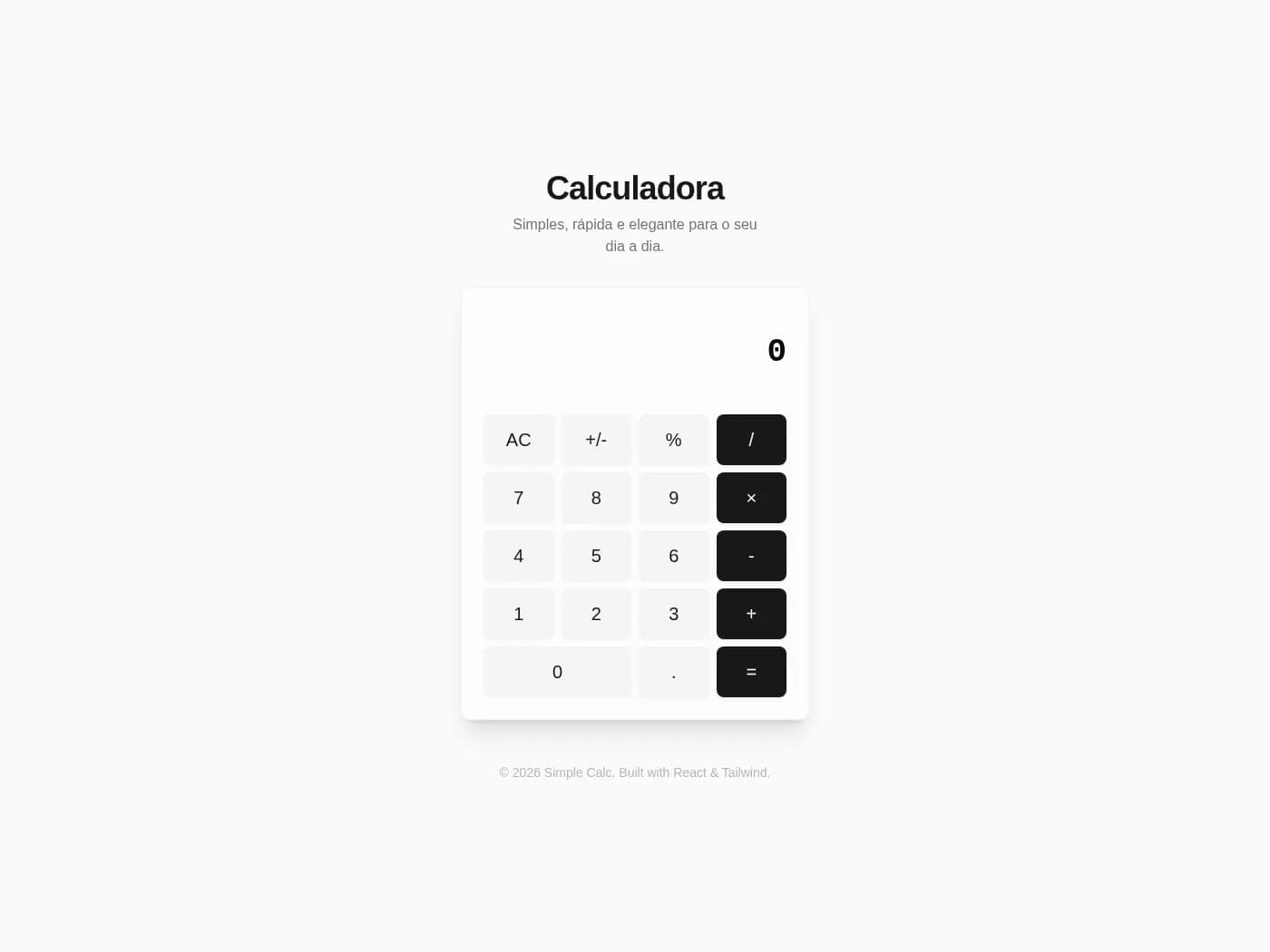 Simple Web Calculator