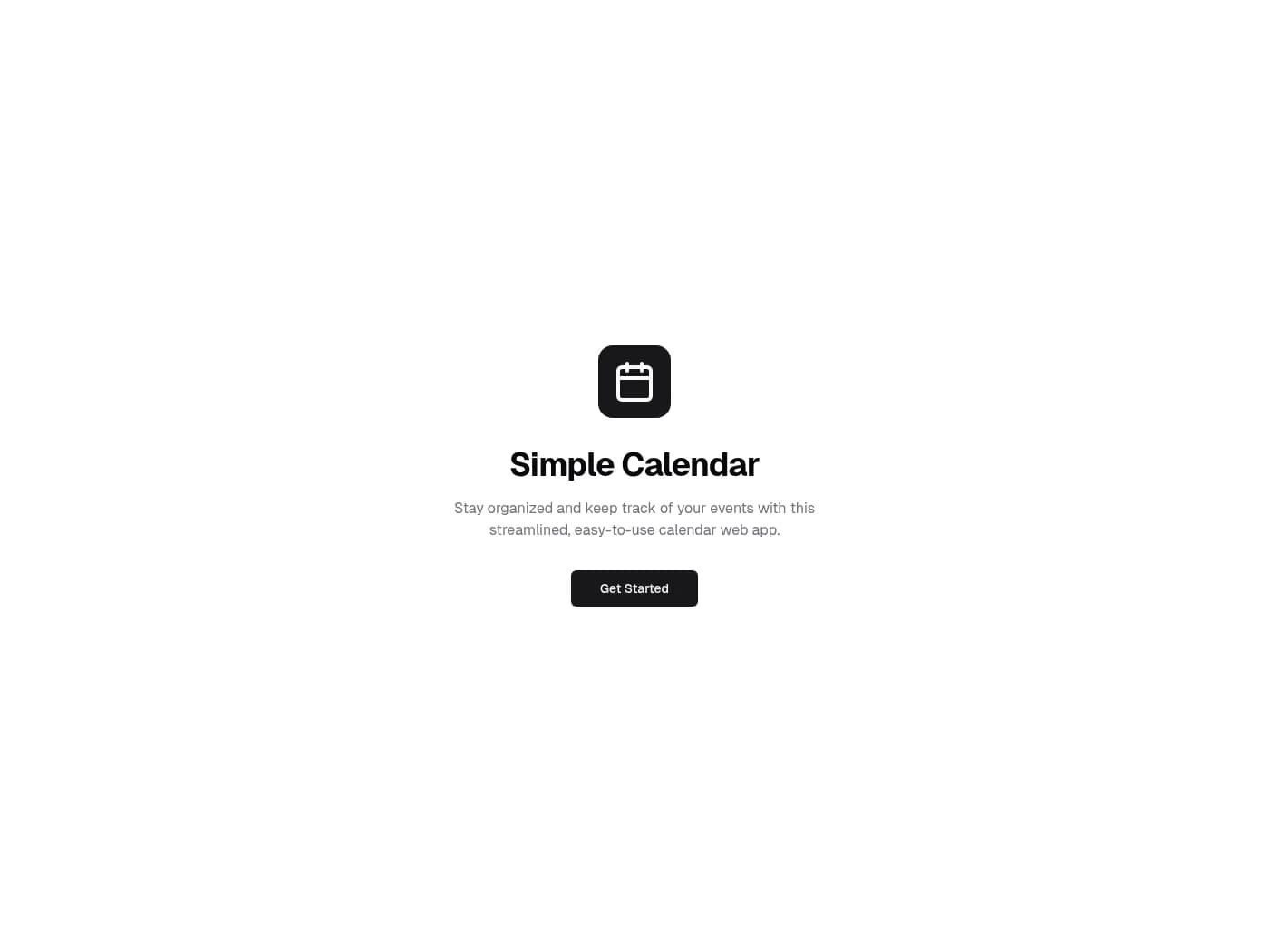Simple Calendar App