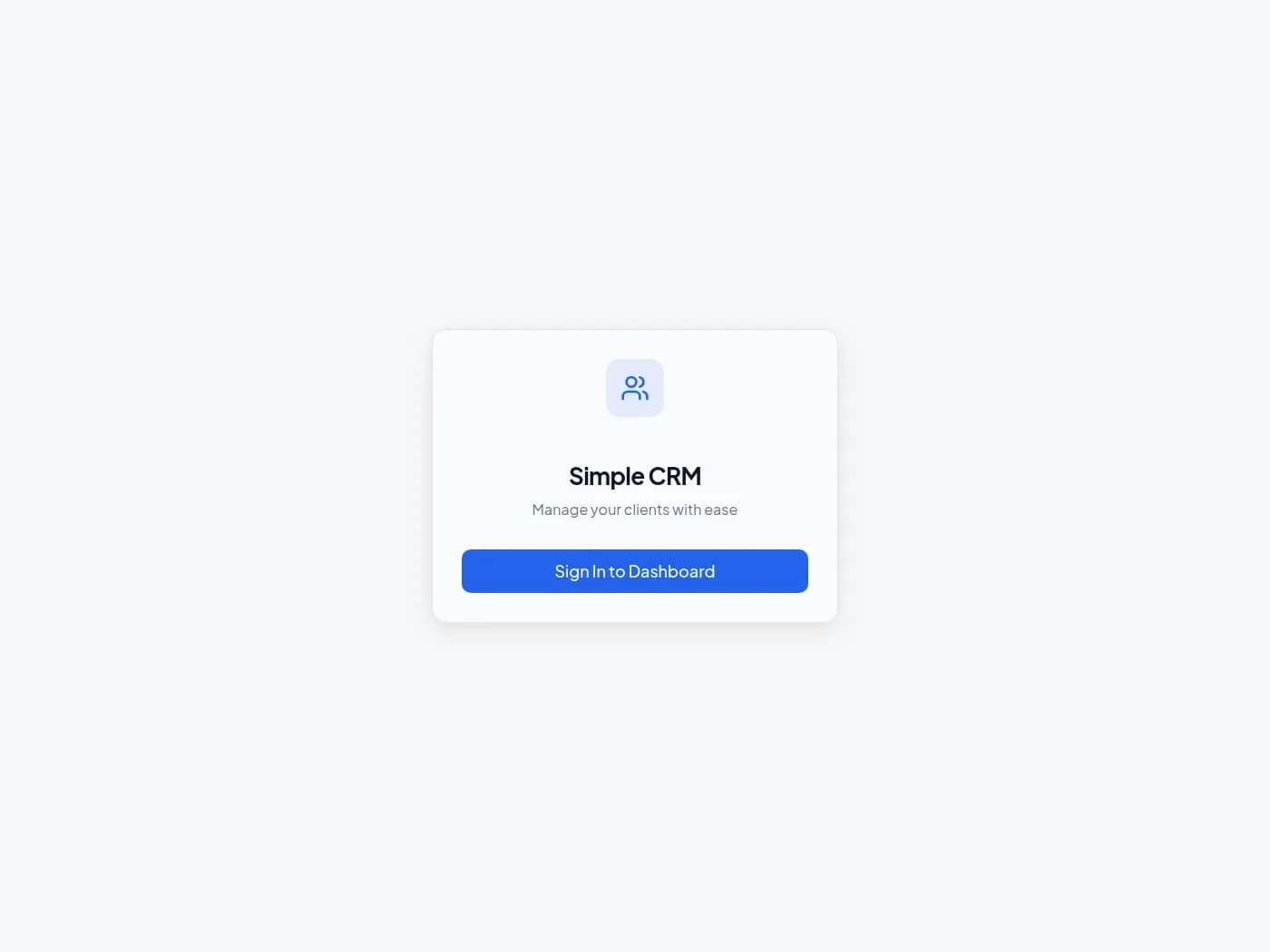 Simple Client CRM