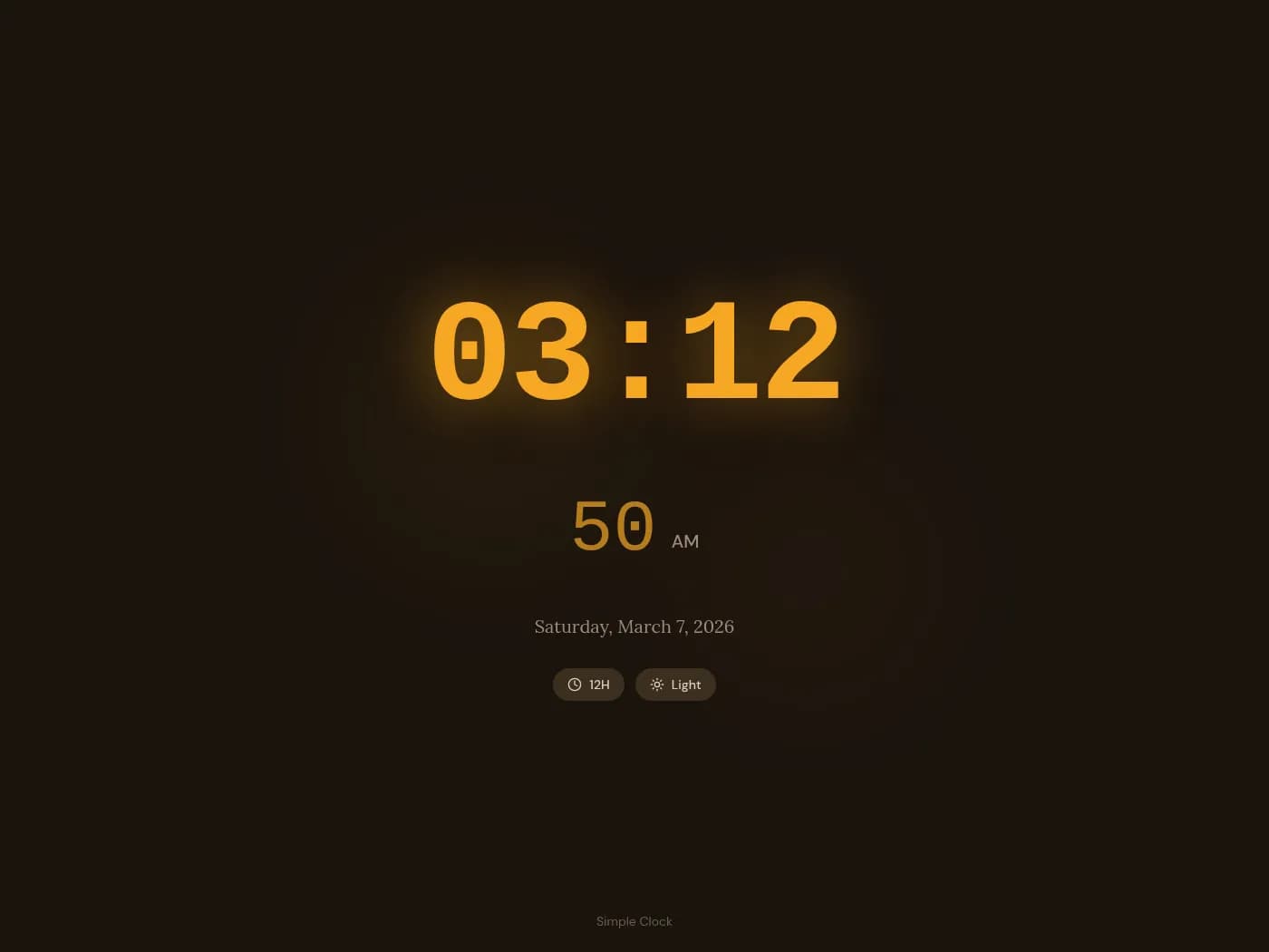 Simple Clock App