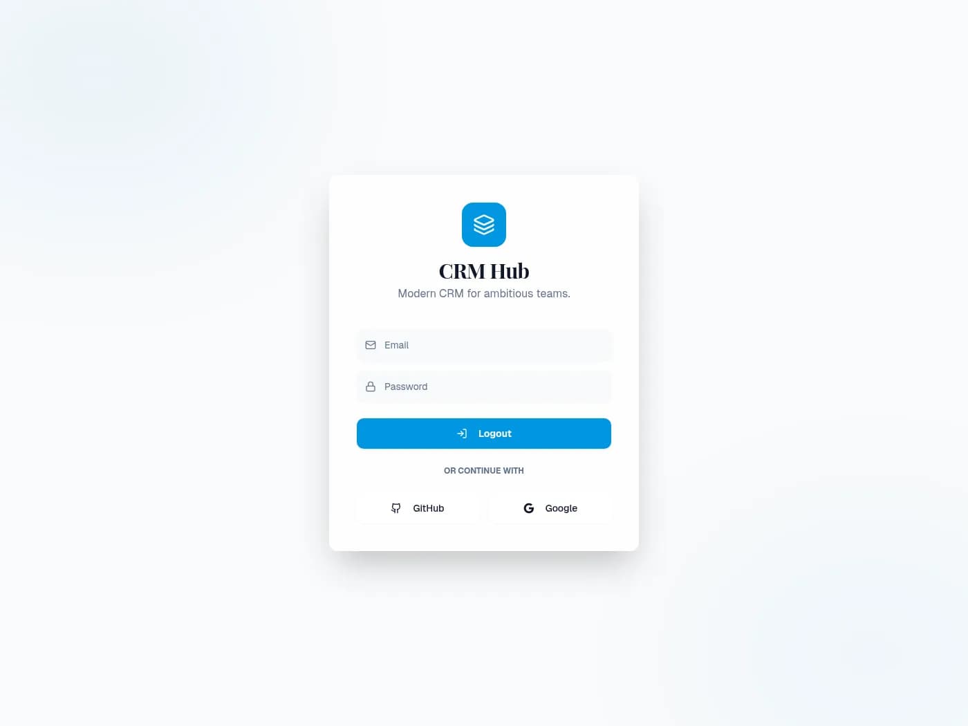 Simplified CRM Hub