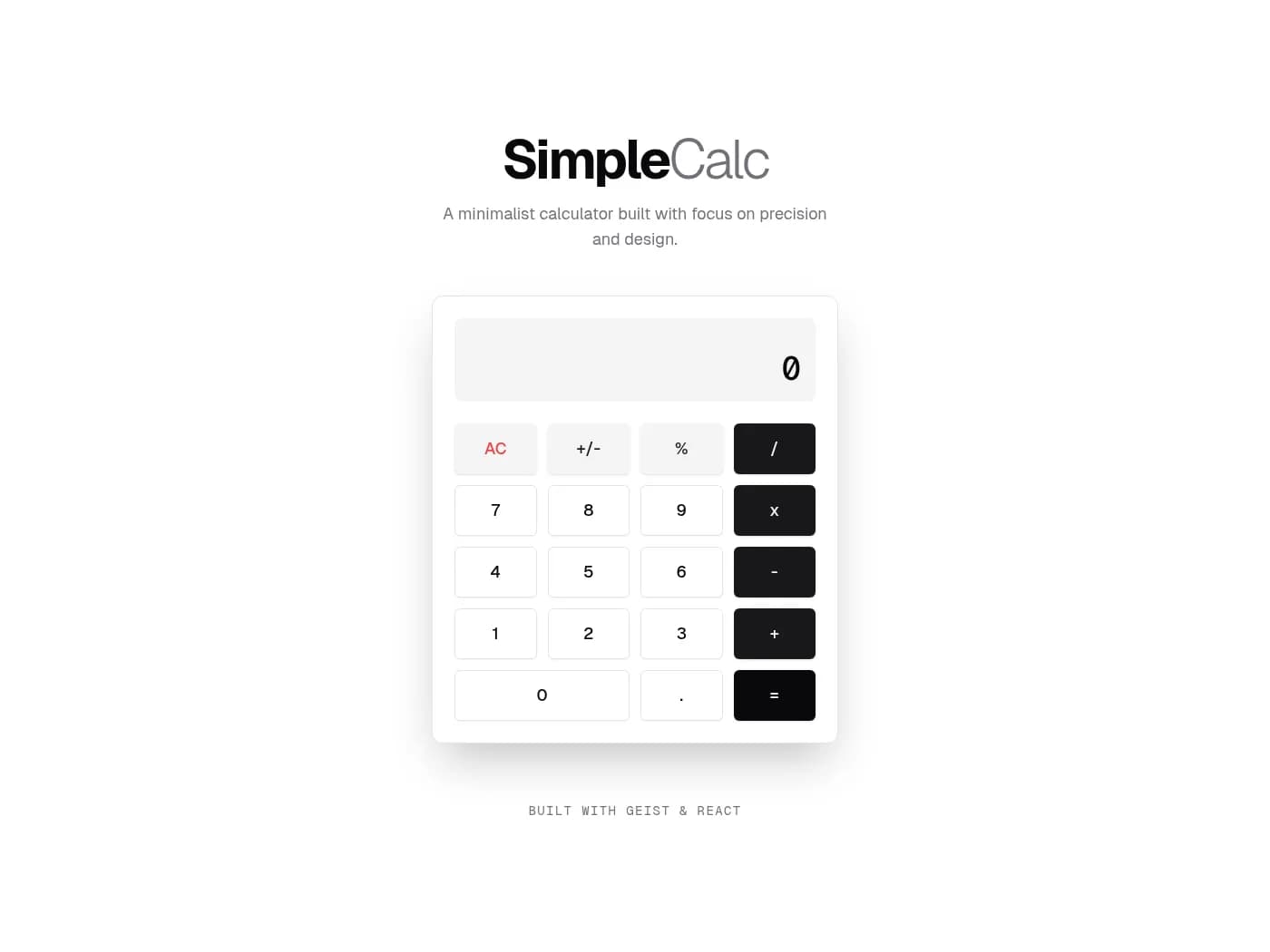 SimpleCalc