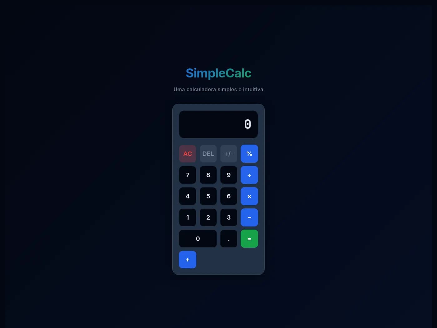 SimpleCalc Web