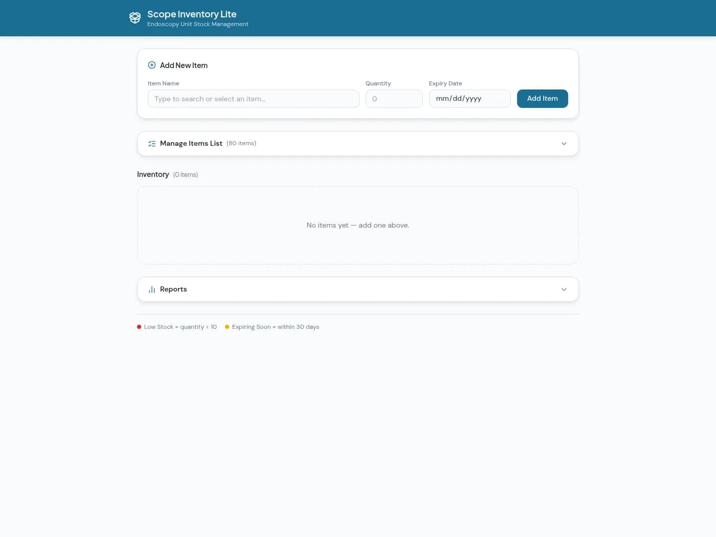 Scope Inventory Lite