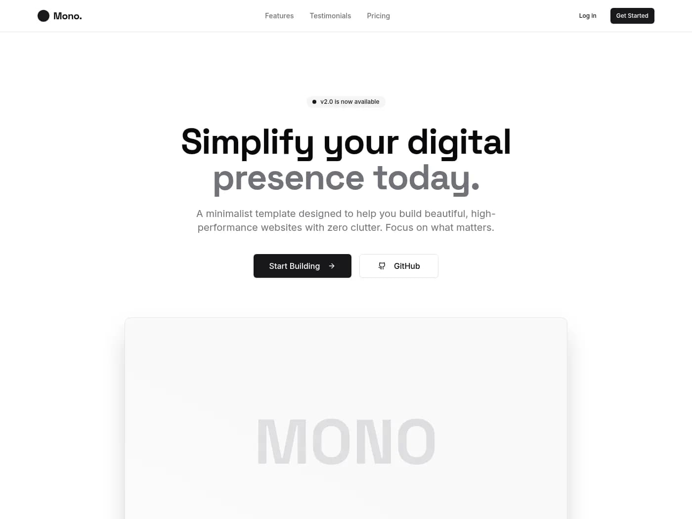 Sleek Landing Page