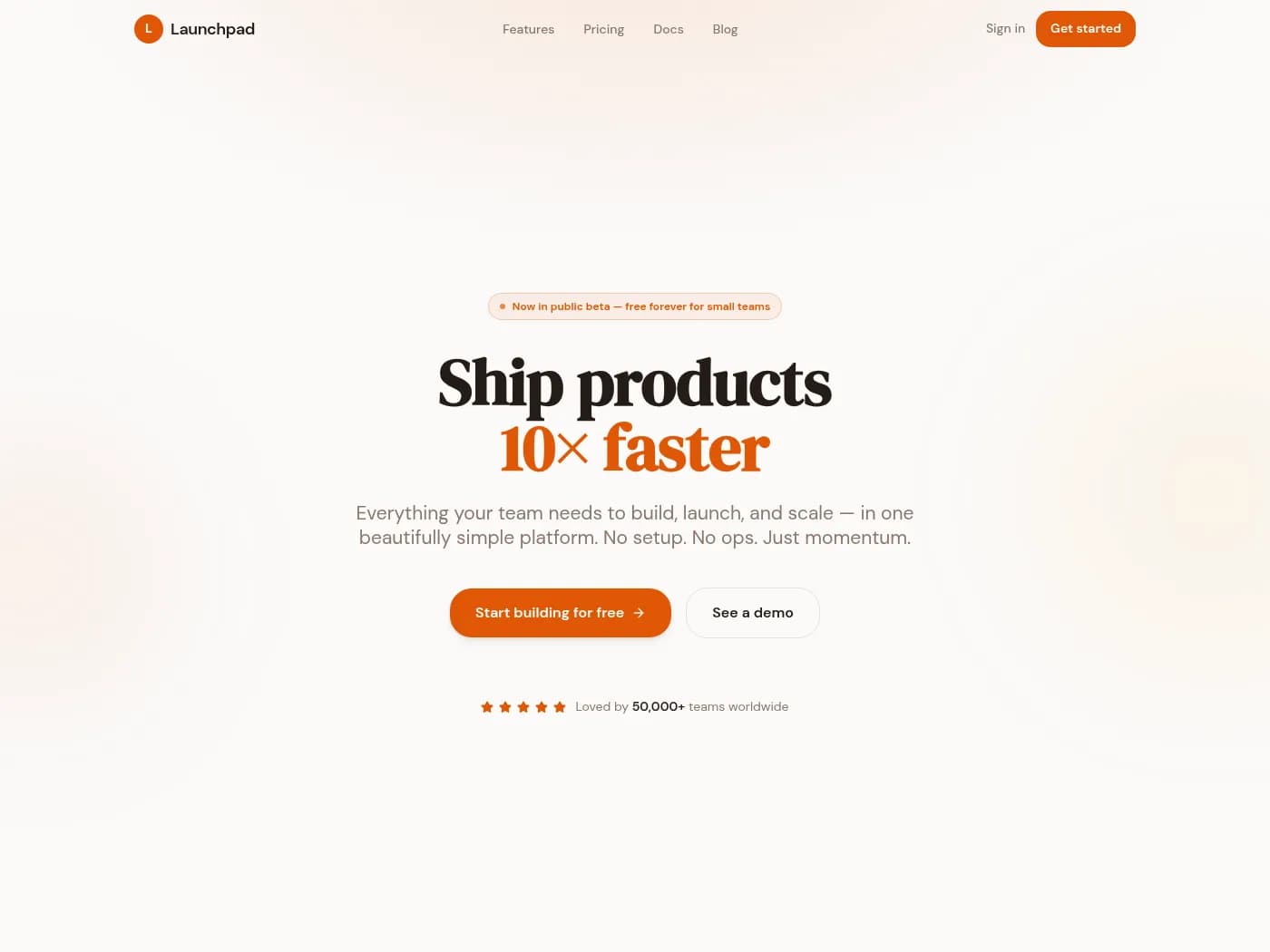 Instant Landing Page