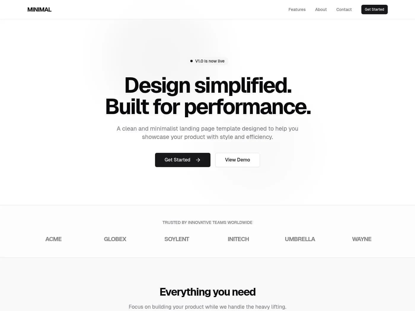 Simple Landing Page