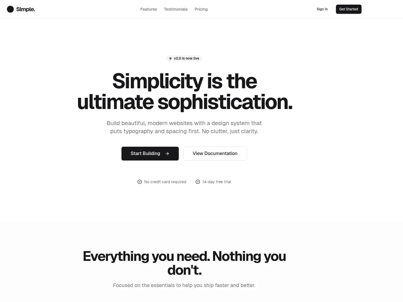 Simple Landing Page
