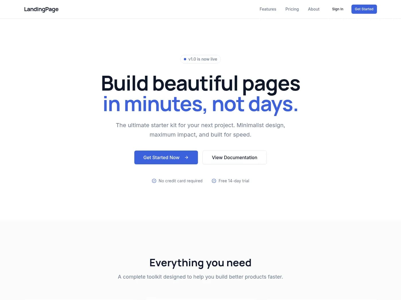 LandingPage Starter