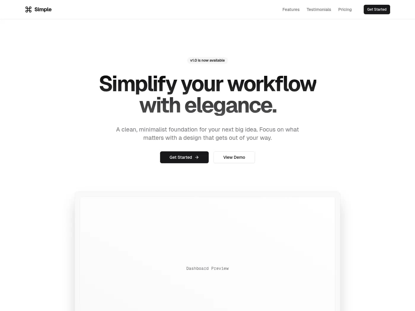 Simple Landing Page