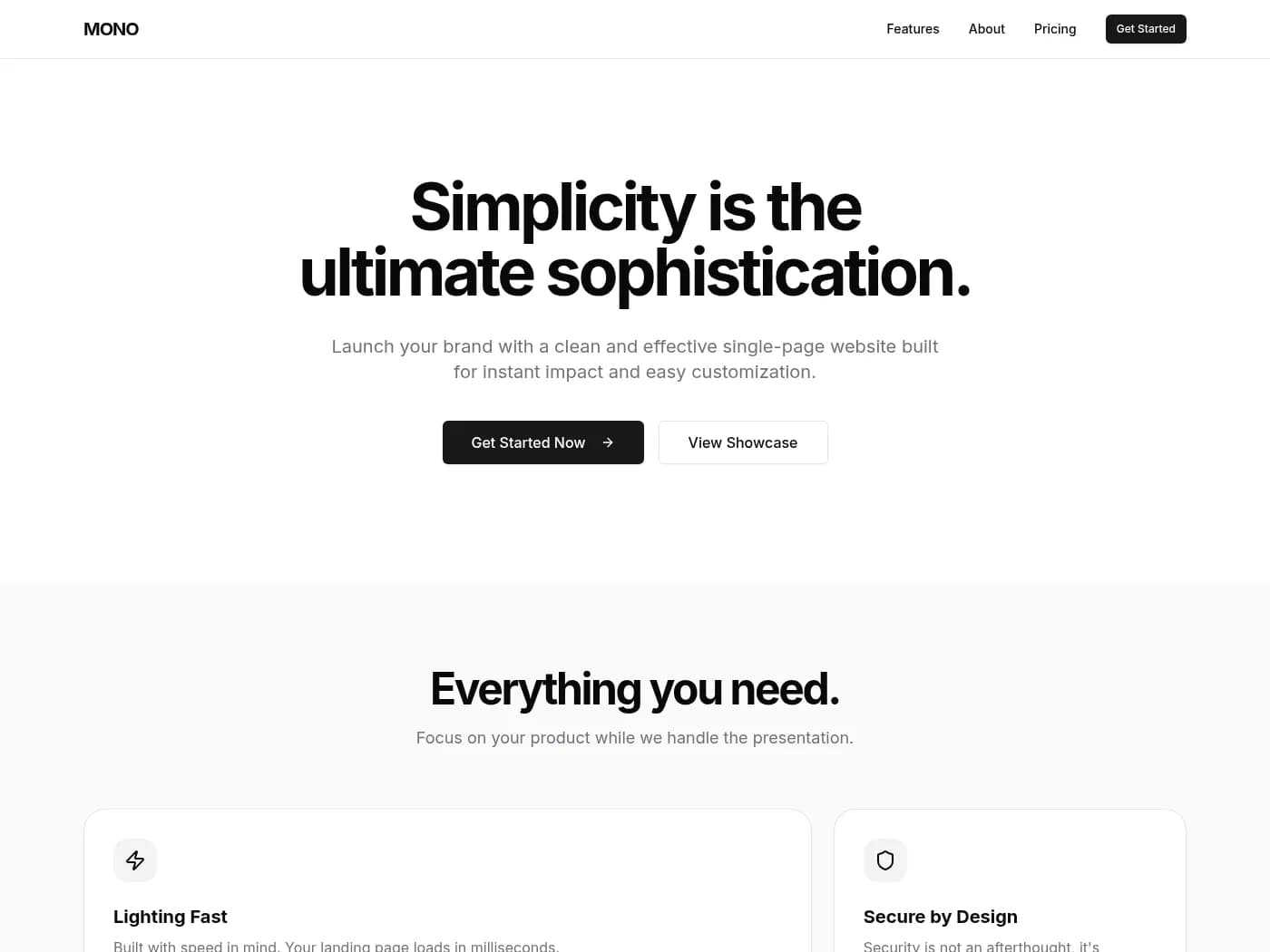Simple Landing Page