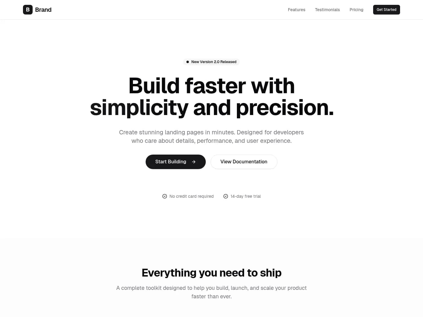 Simple Landing Page