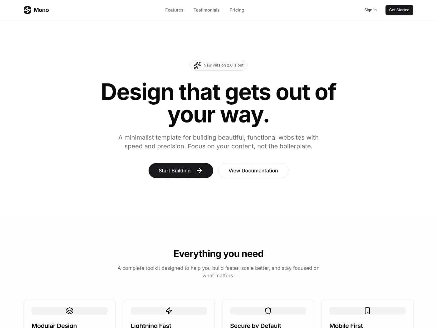 Simple Landing Page