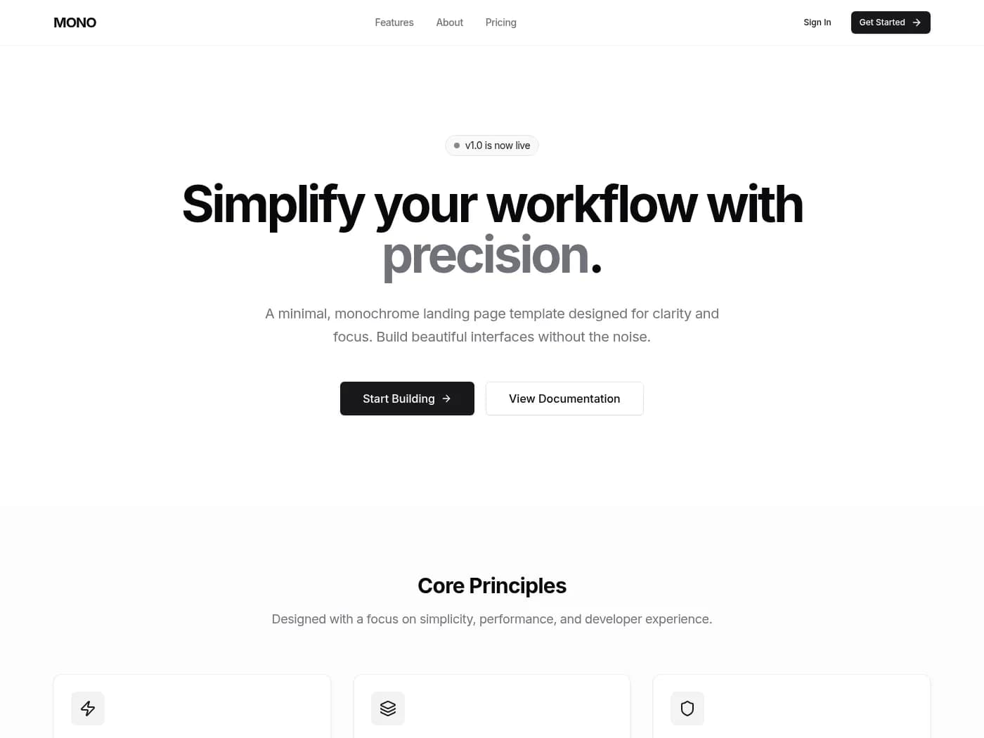 Simple Landing Page