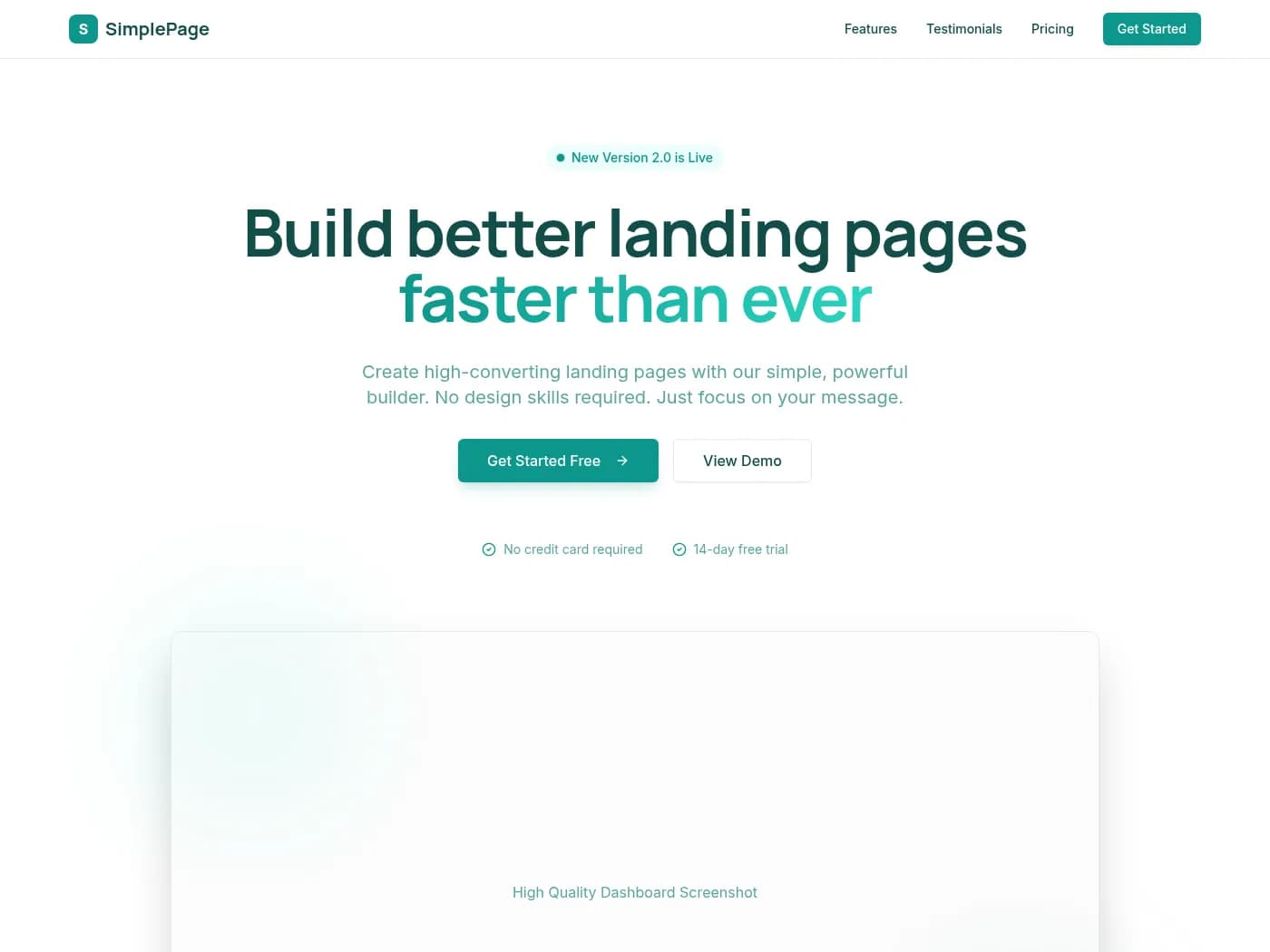 Simple Landing Page