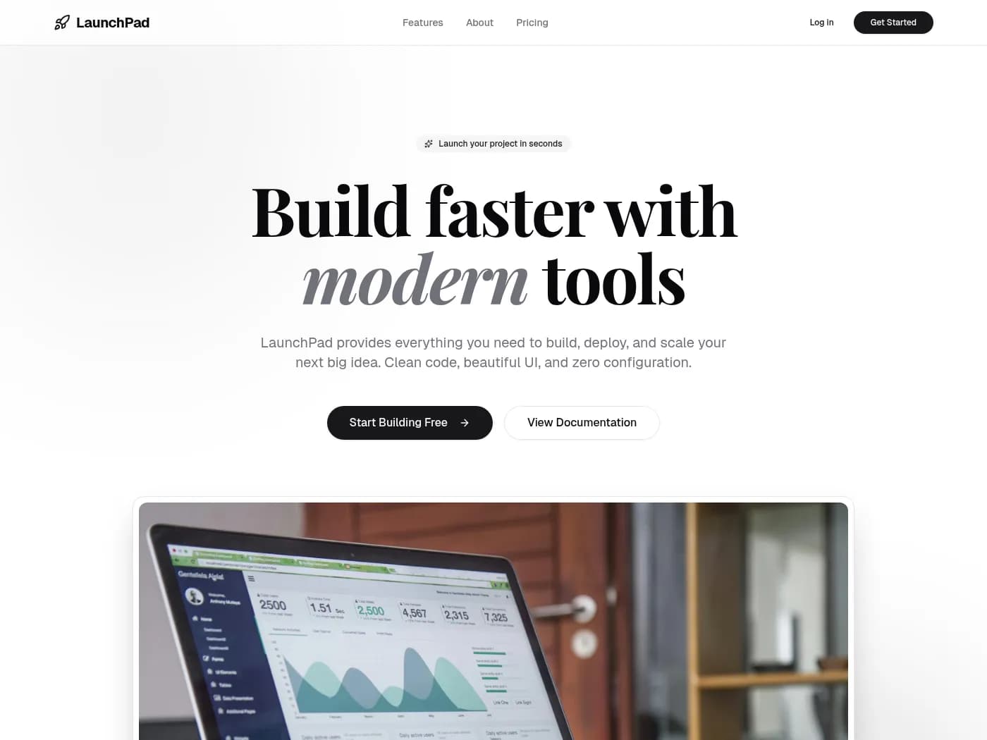 LaunchPad Landing Page