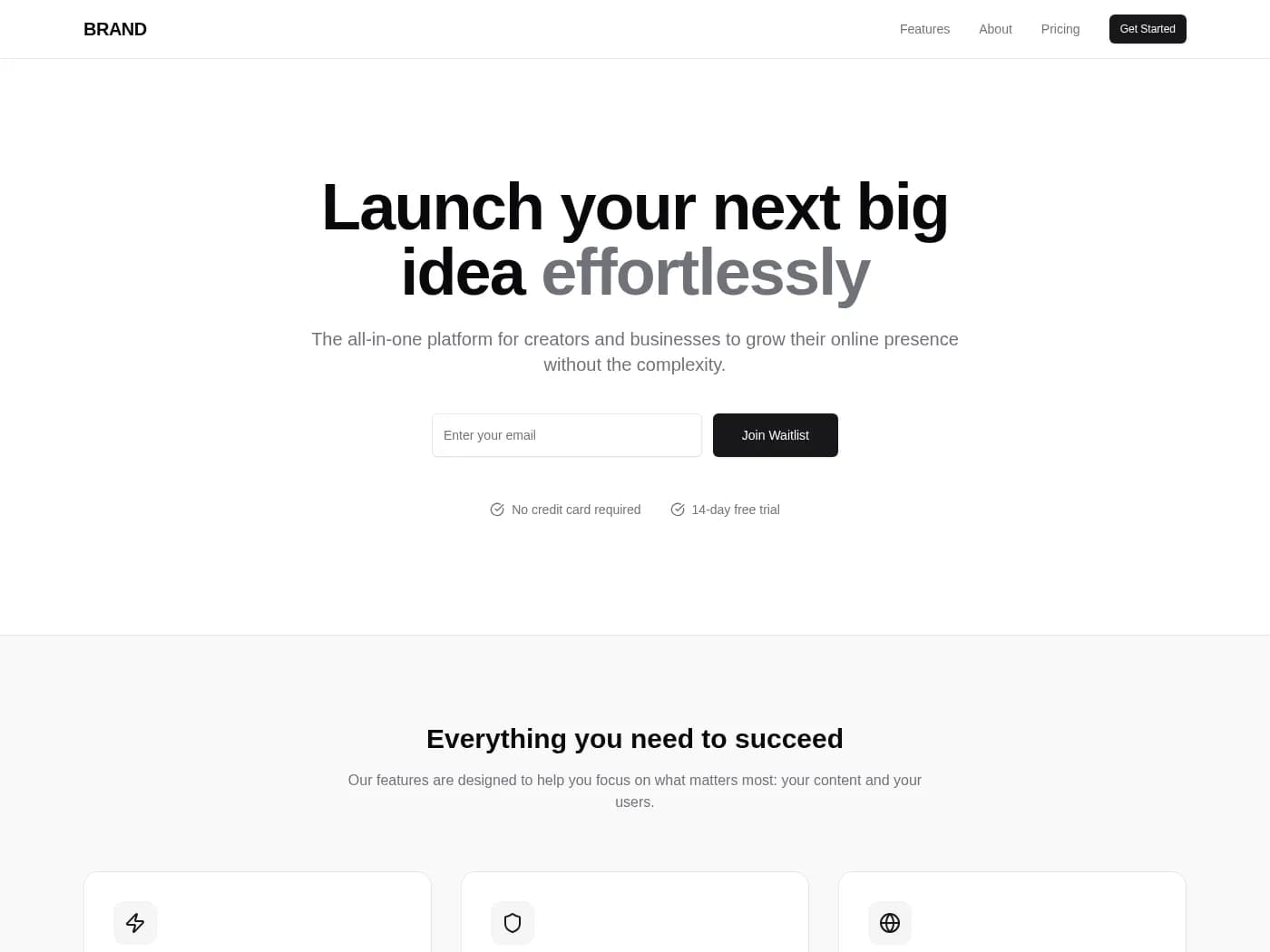 Simple Landing Page