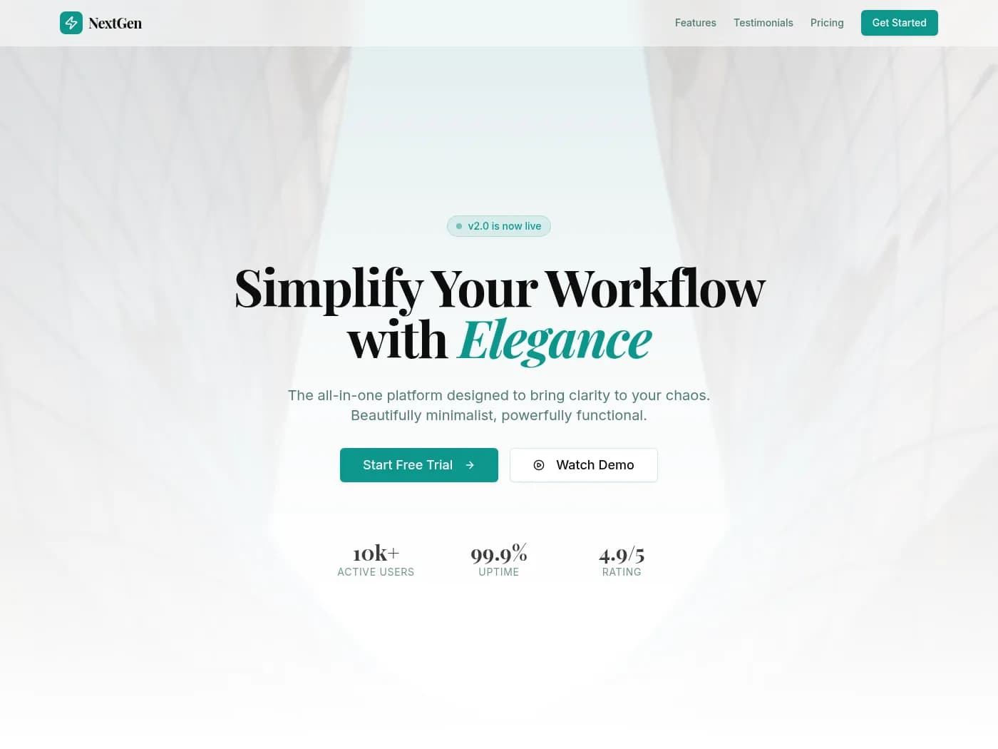 Minimalist Landing Page