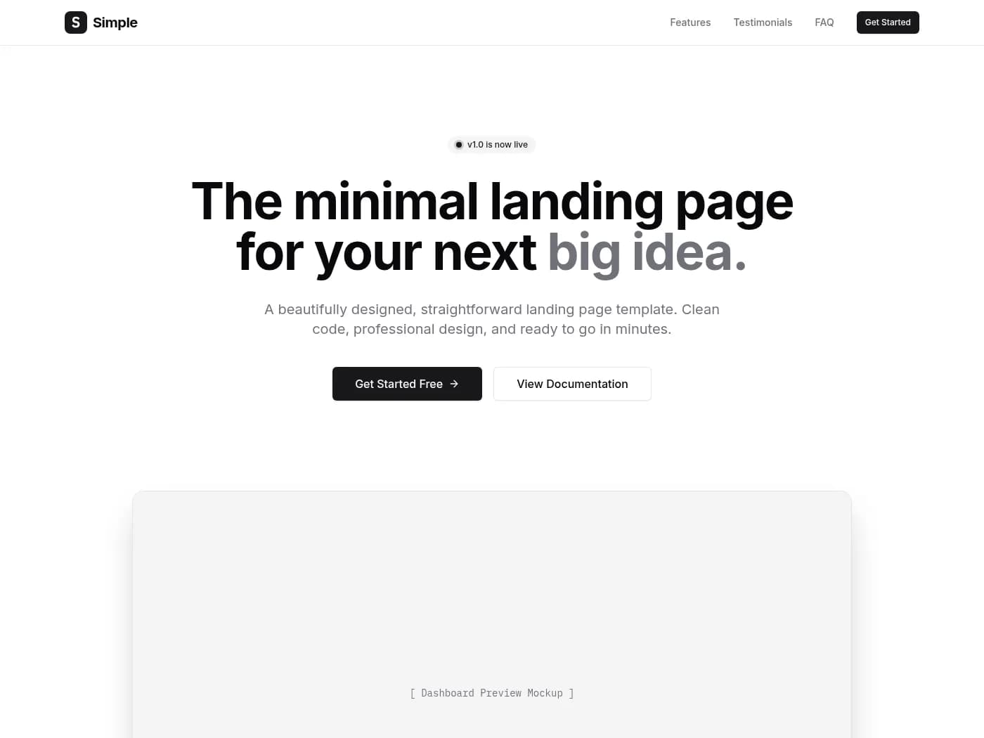 Simple Landing Page