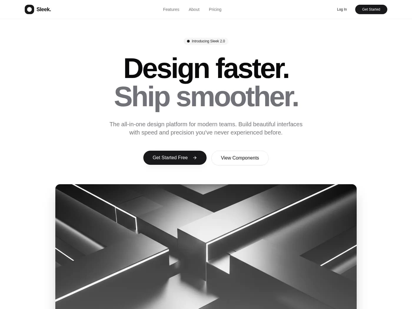 Sleek Landing Page