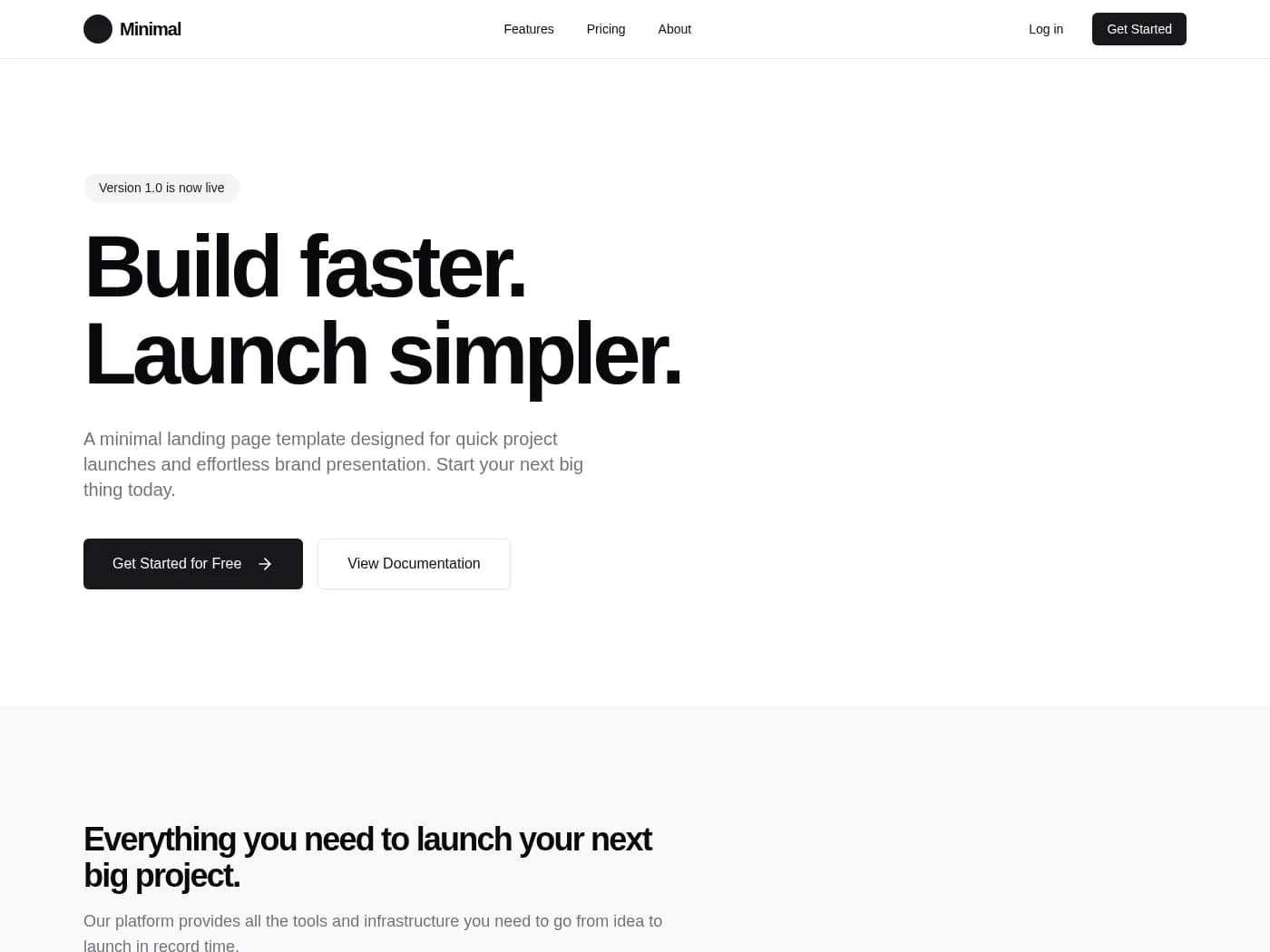 Simple Landing Page