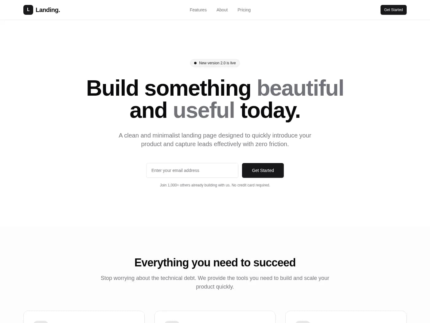 Simple Landing Page