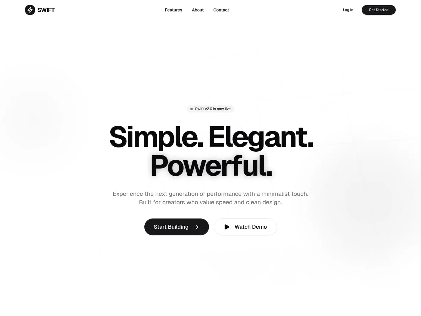 Swift Landing Page