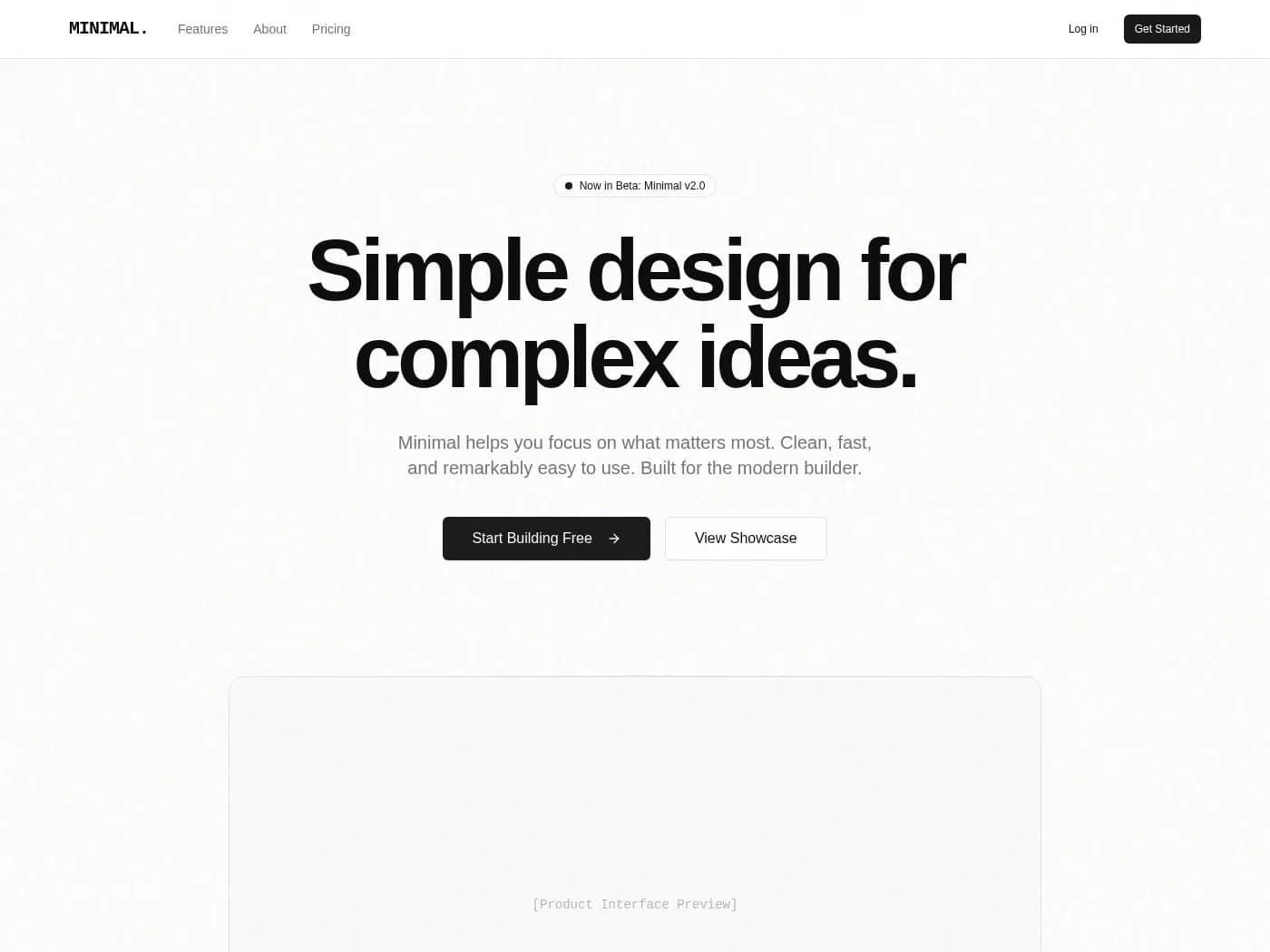Minimal Landing Page