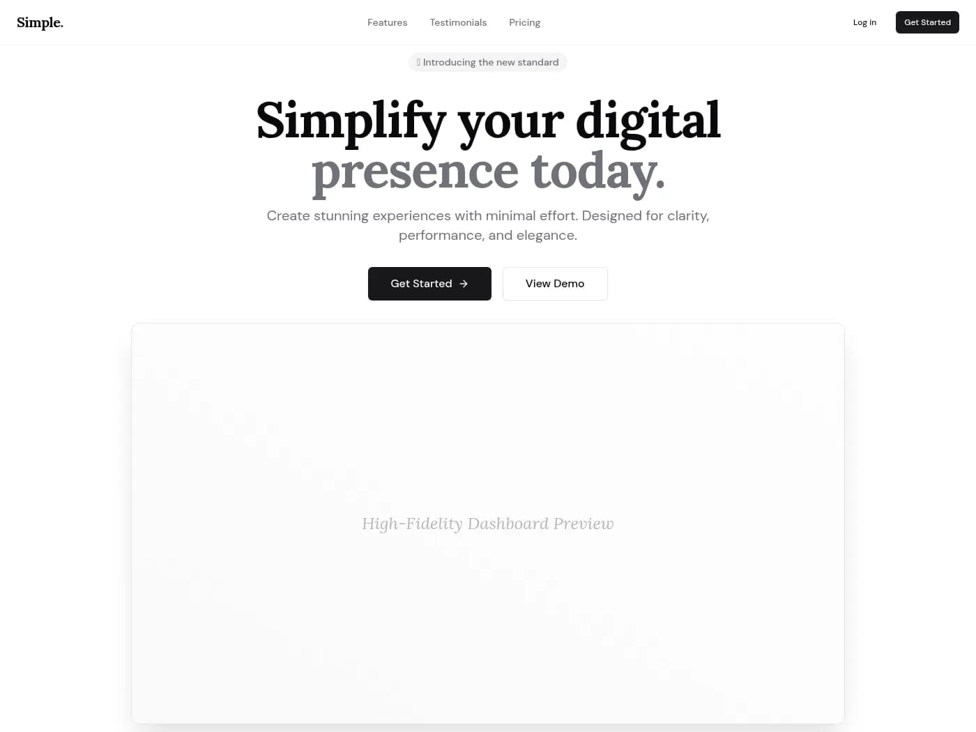 Simple Landing Page