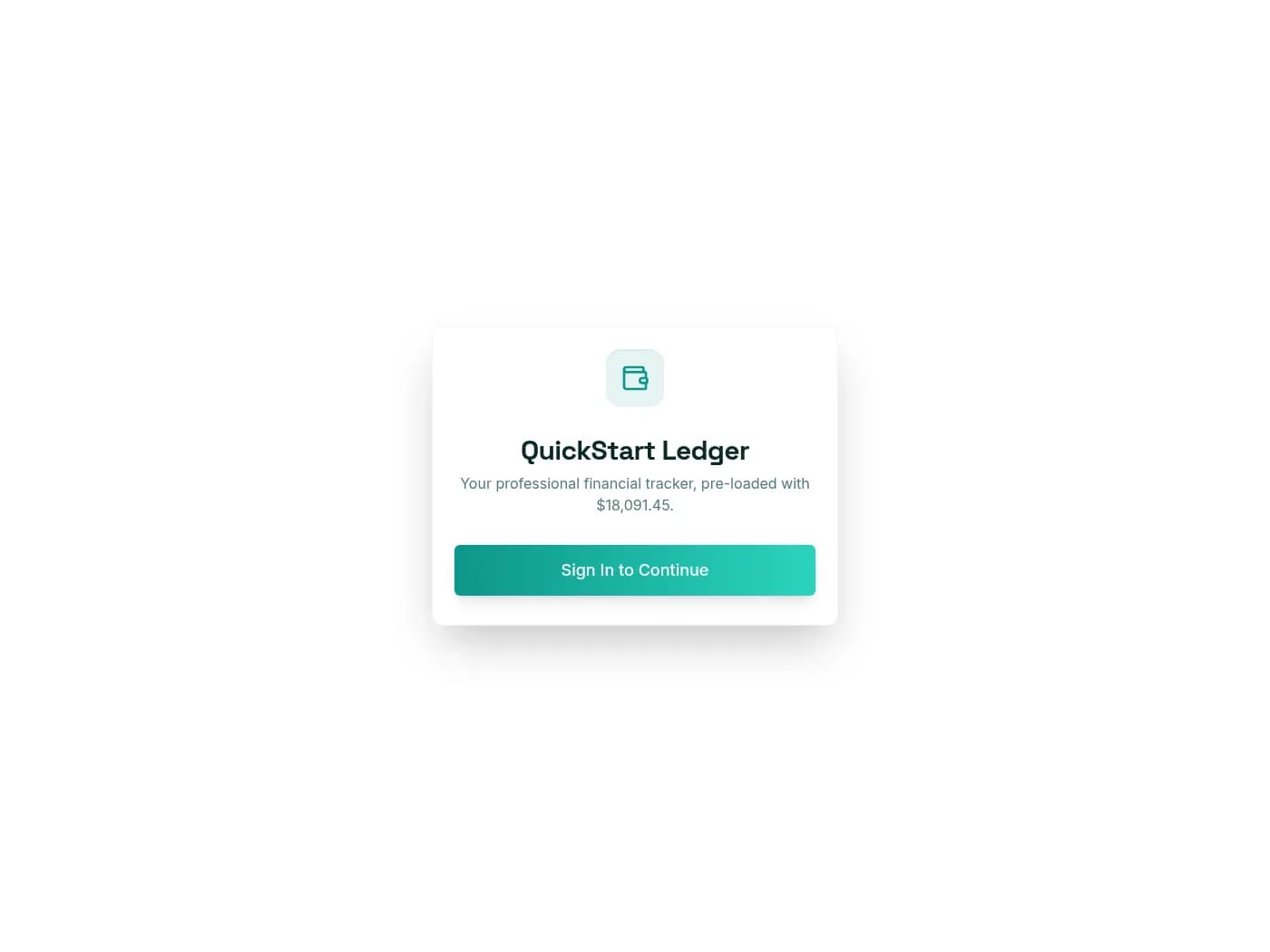 QuickStart Ledger