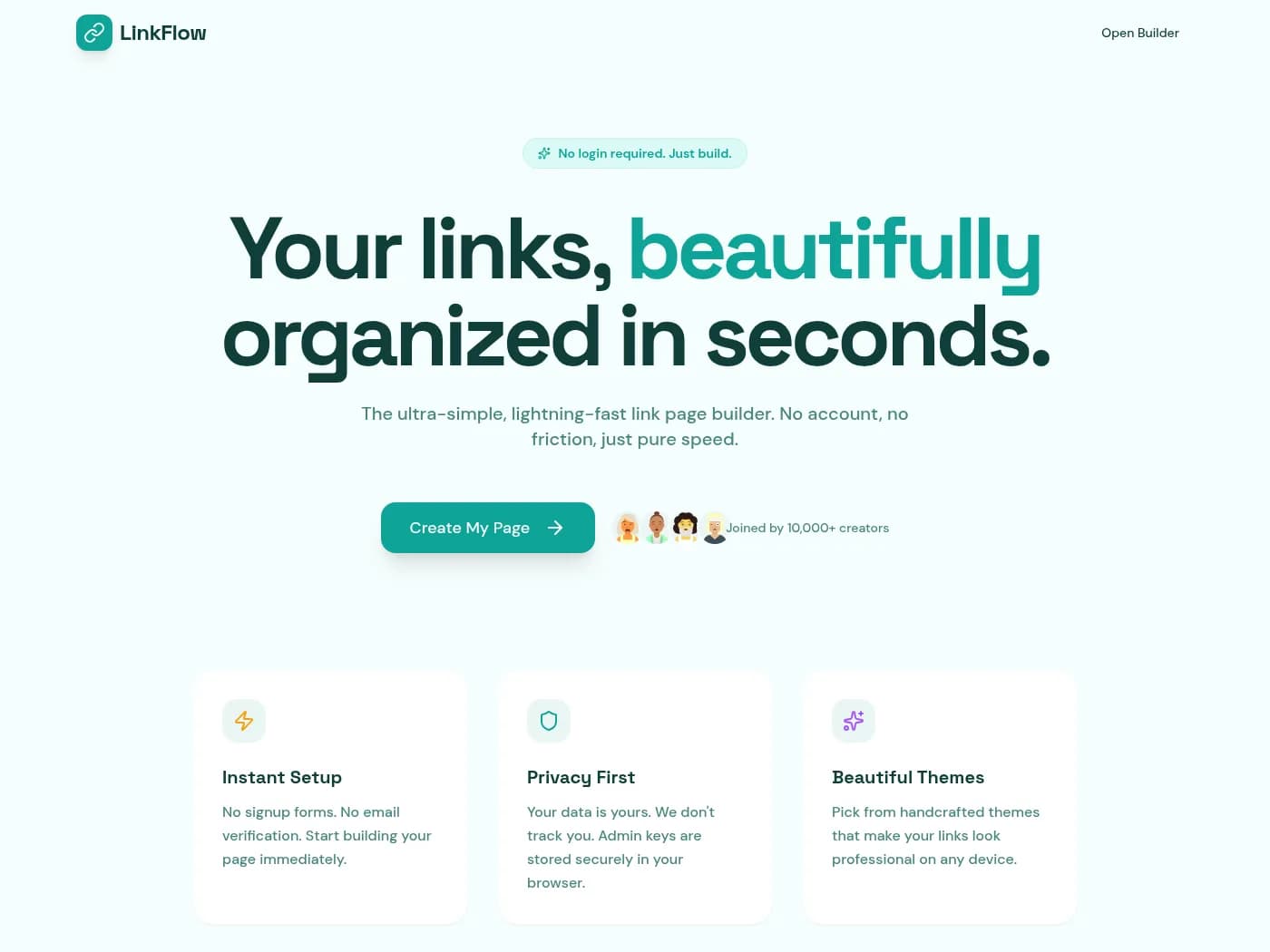 Ultra Simple Link Builder
