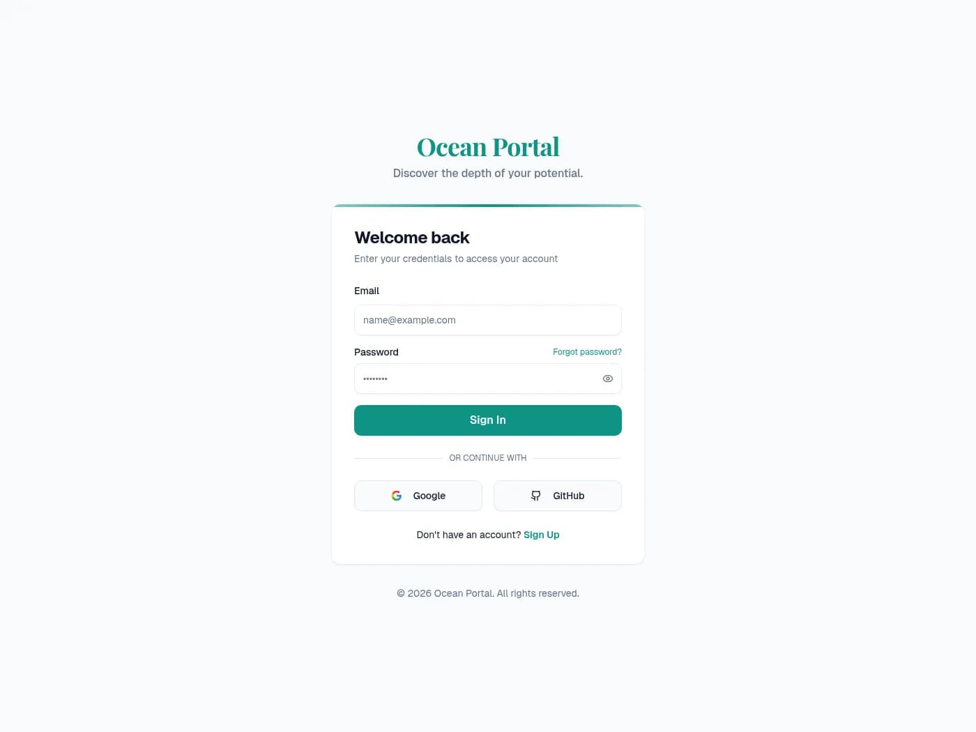 Simple Login Portal