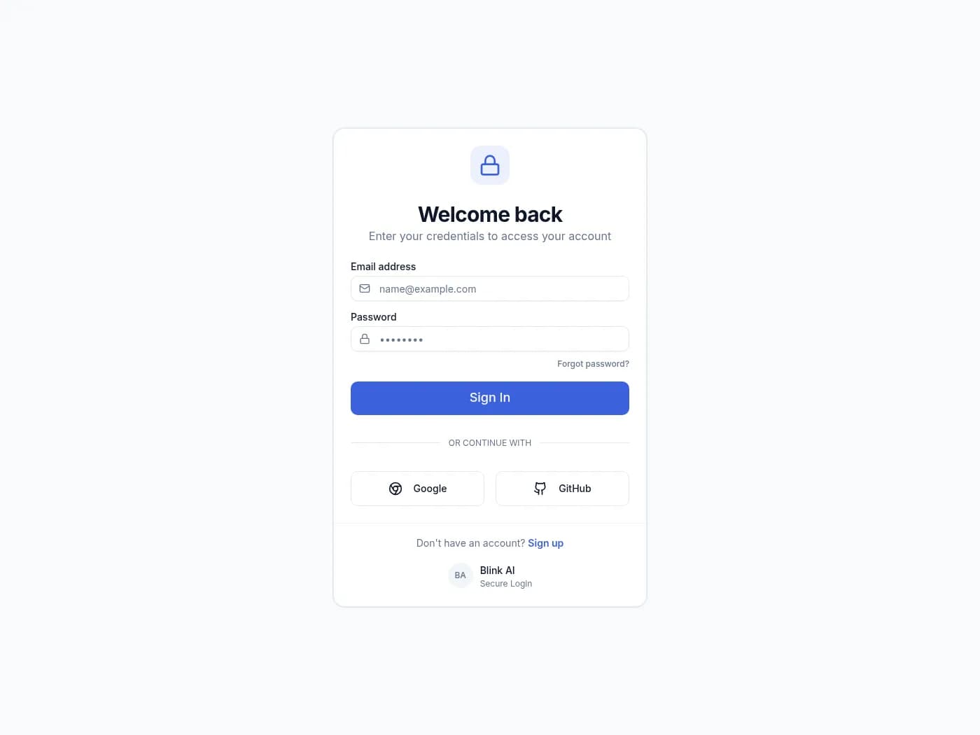 Simple Login UI