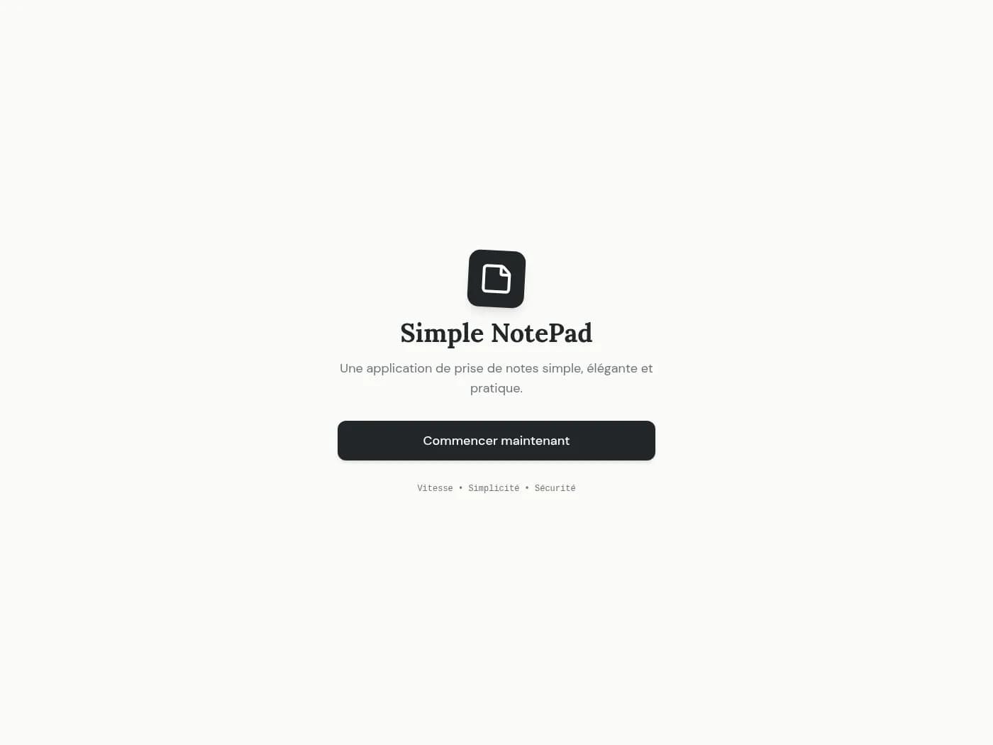 Simple NotePad App