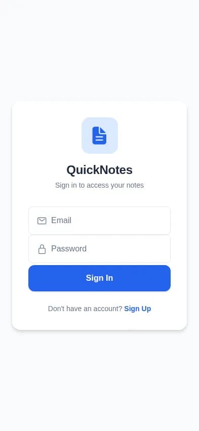QuickNotes Mobile