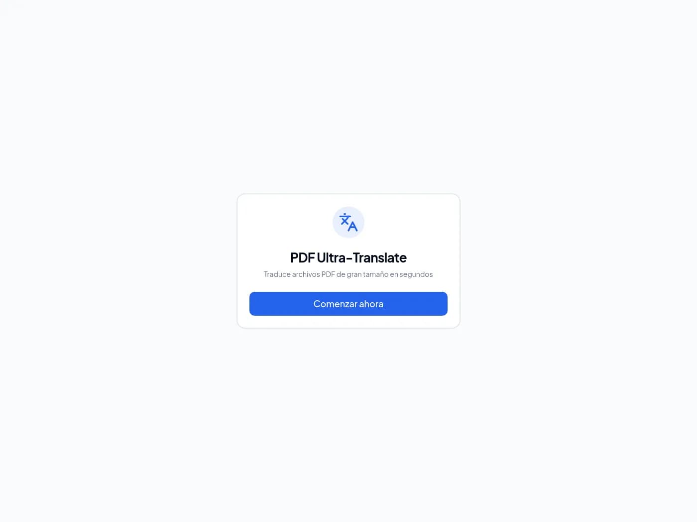 PDF Translator Simple