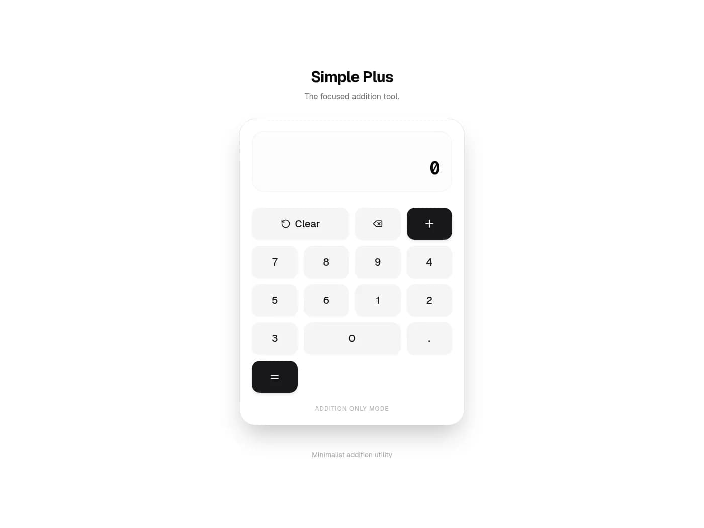 Simple Plus Calc