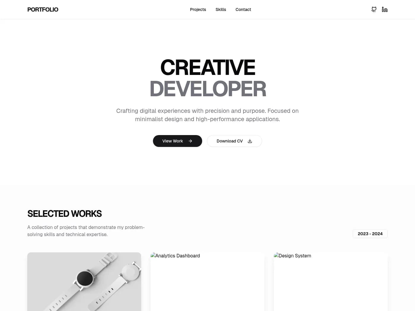 Simple Portfolio Site