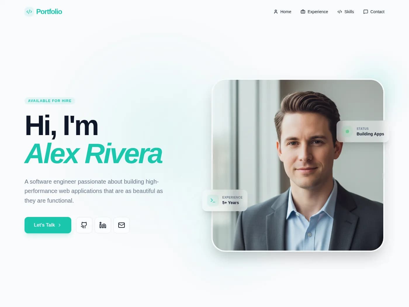Clean Portfolio Site