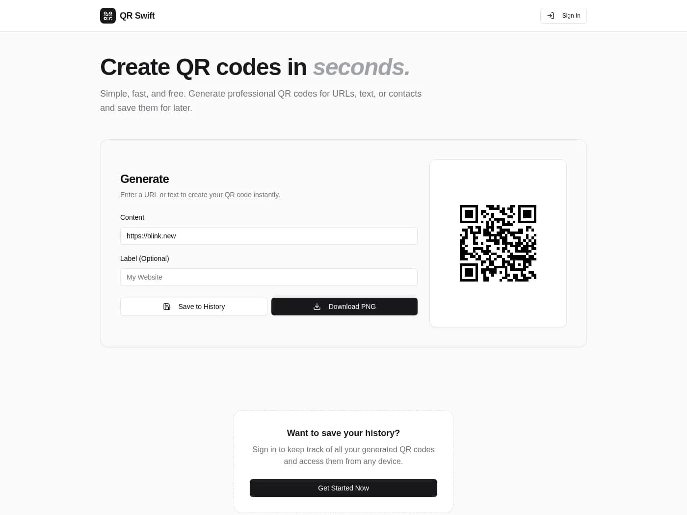Simple QR Code Generator