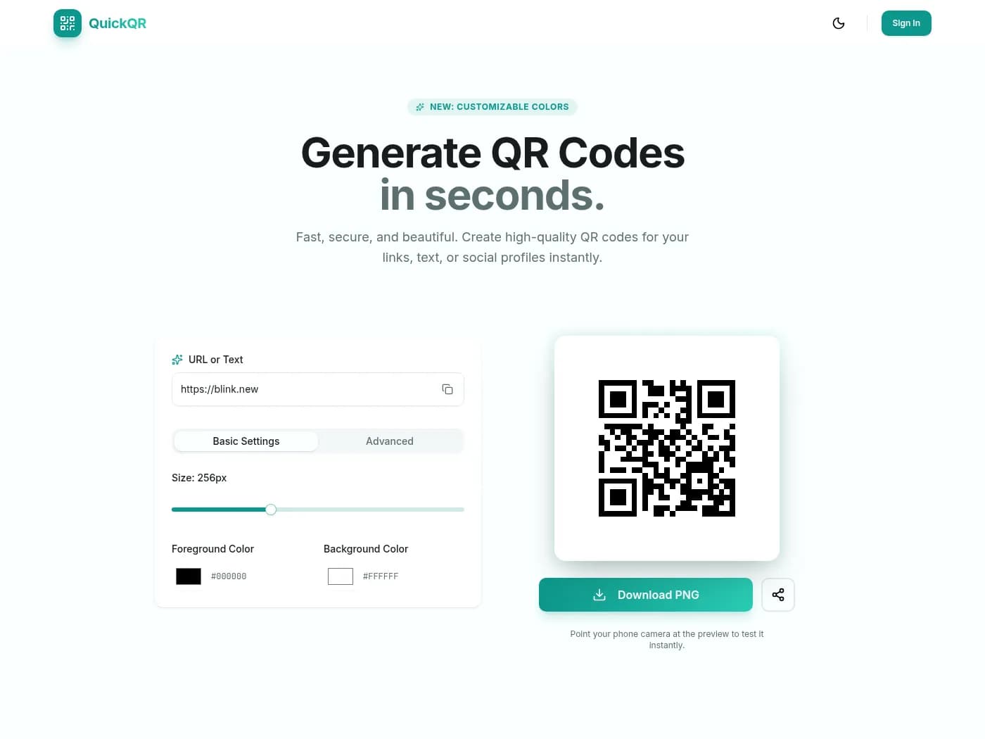 Quick QR Code Maker