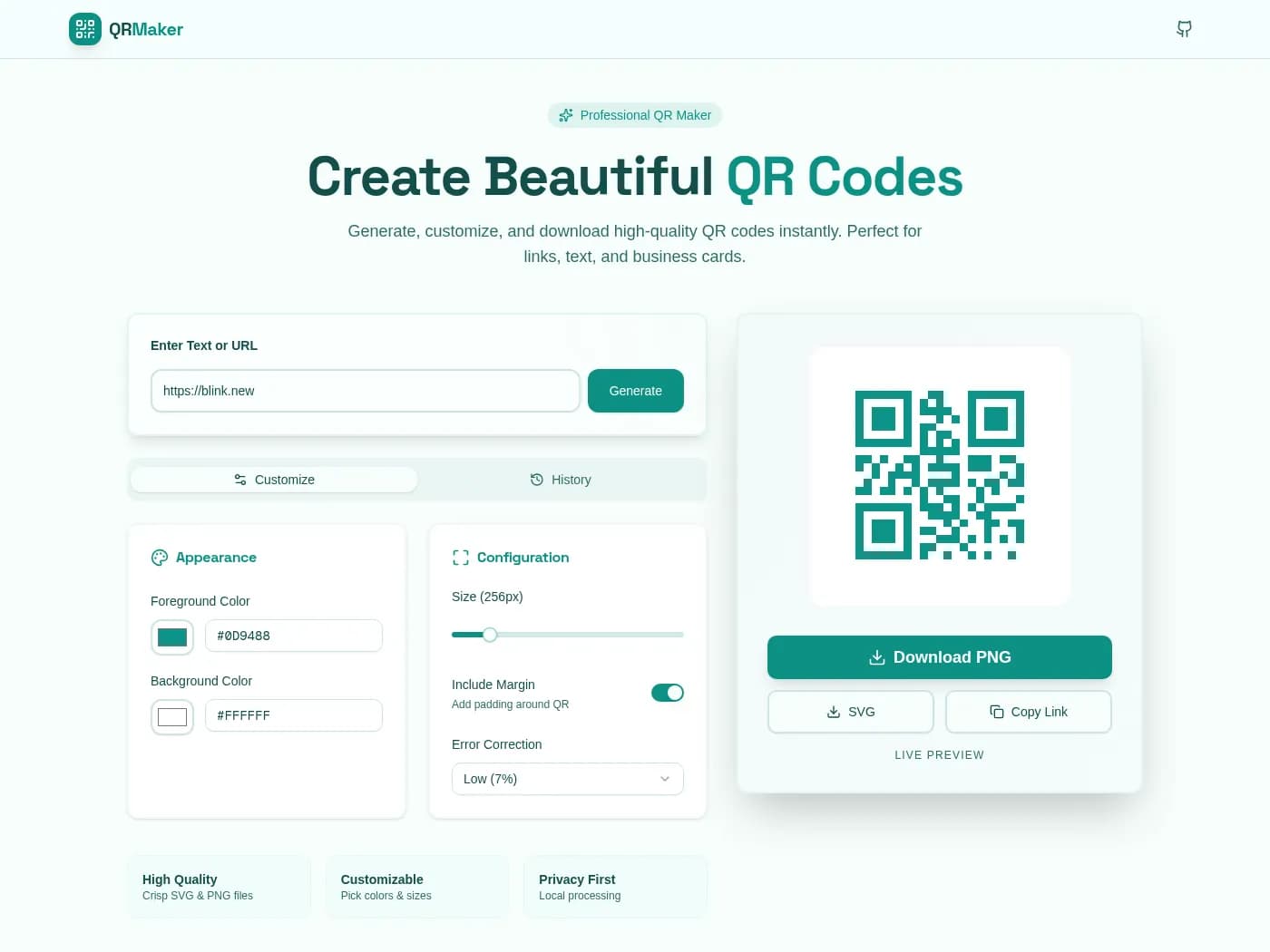 Simple QR Code Maker
