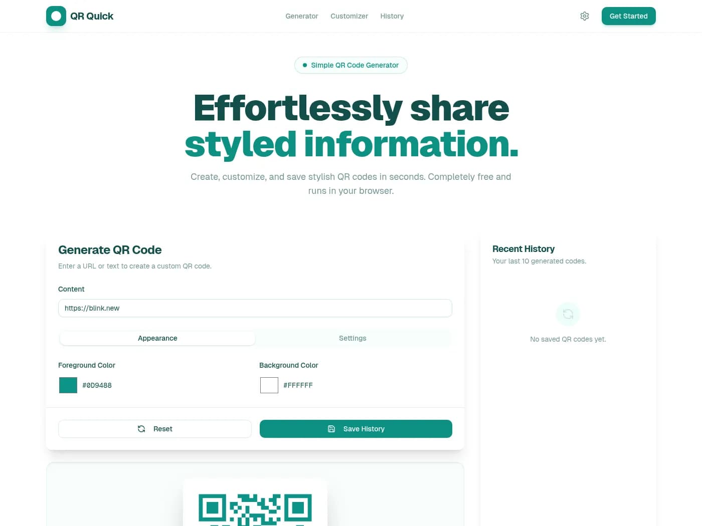 Simple QR Code Generator