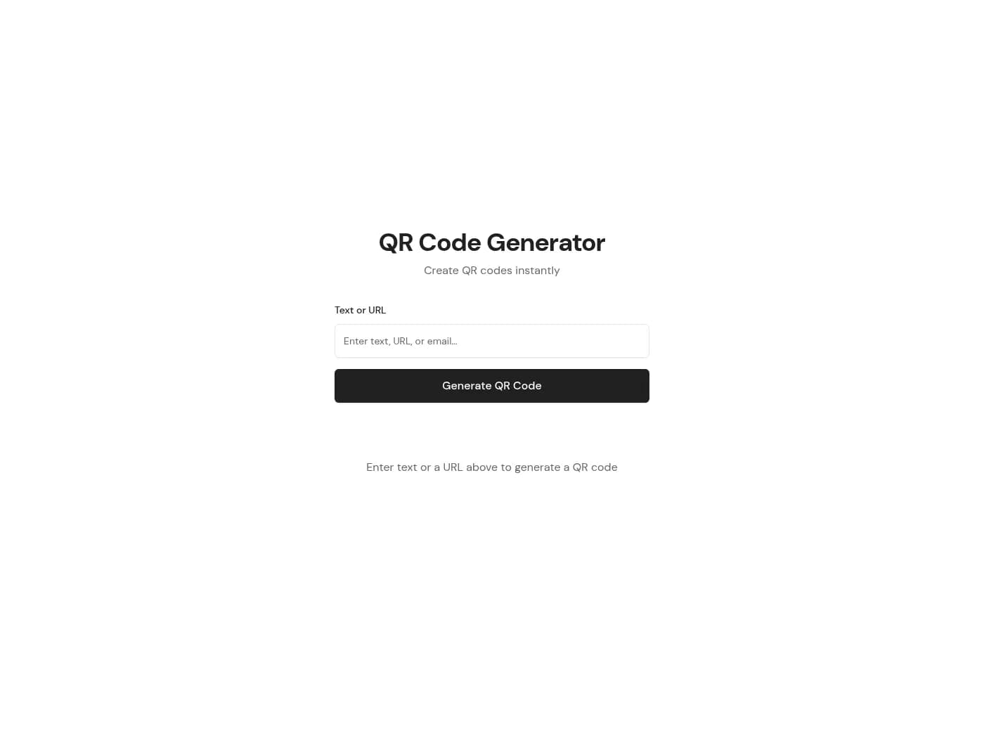 Simple QR Code Generator