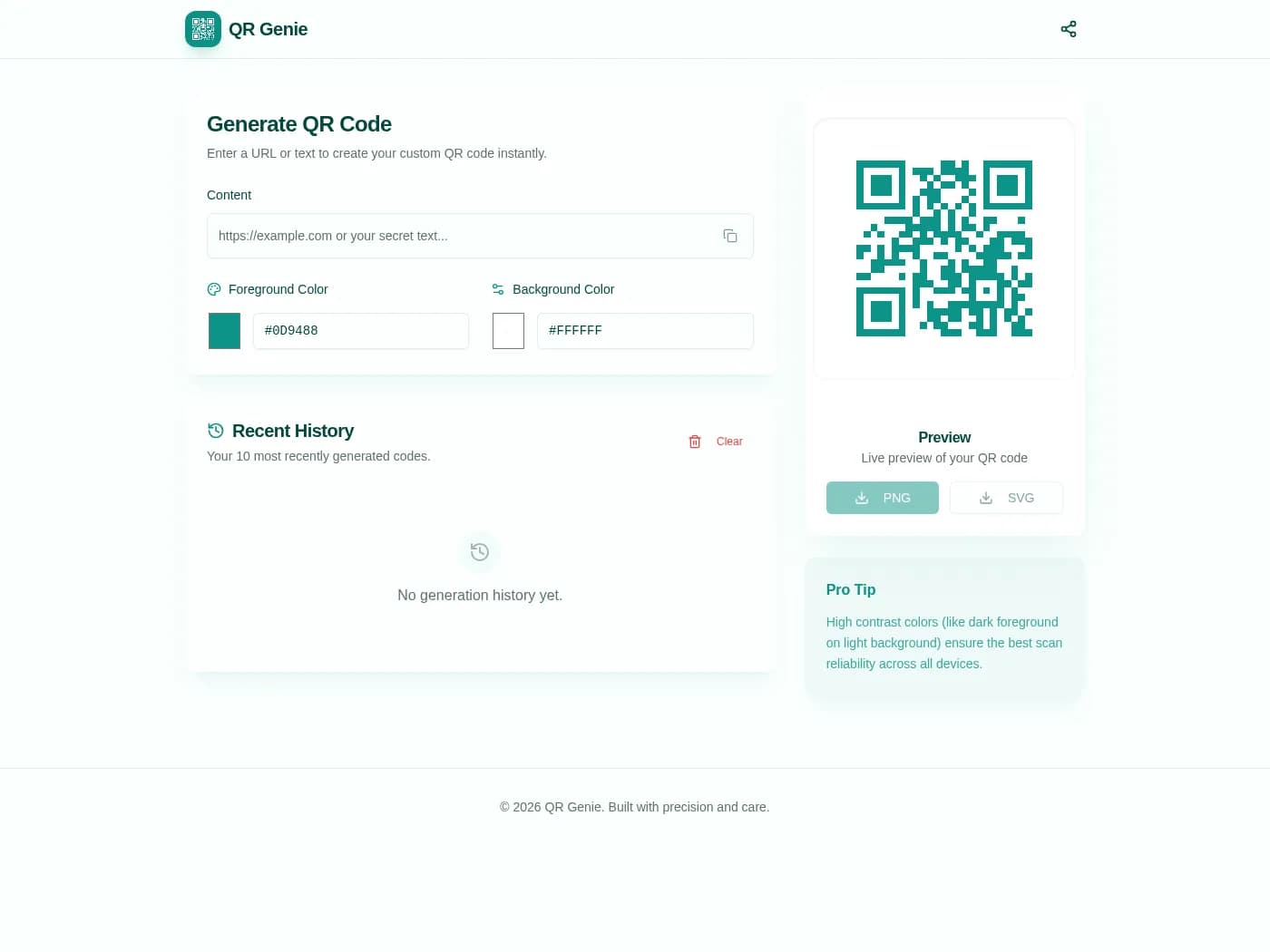 Simple QR Genie