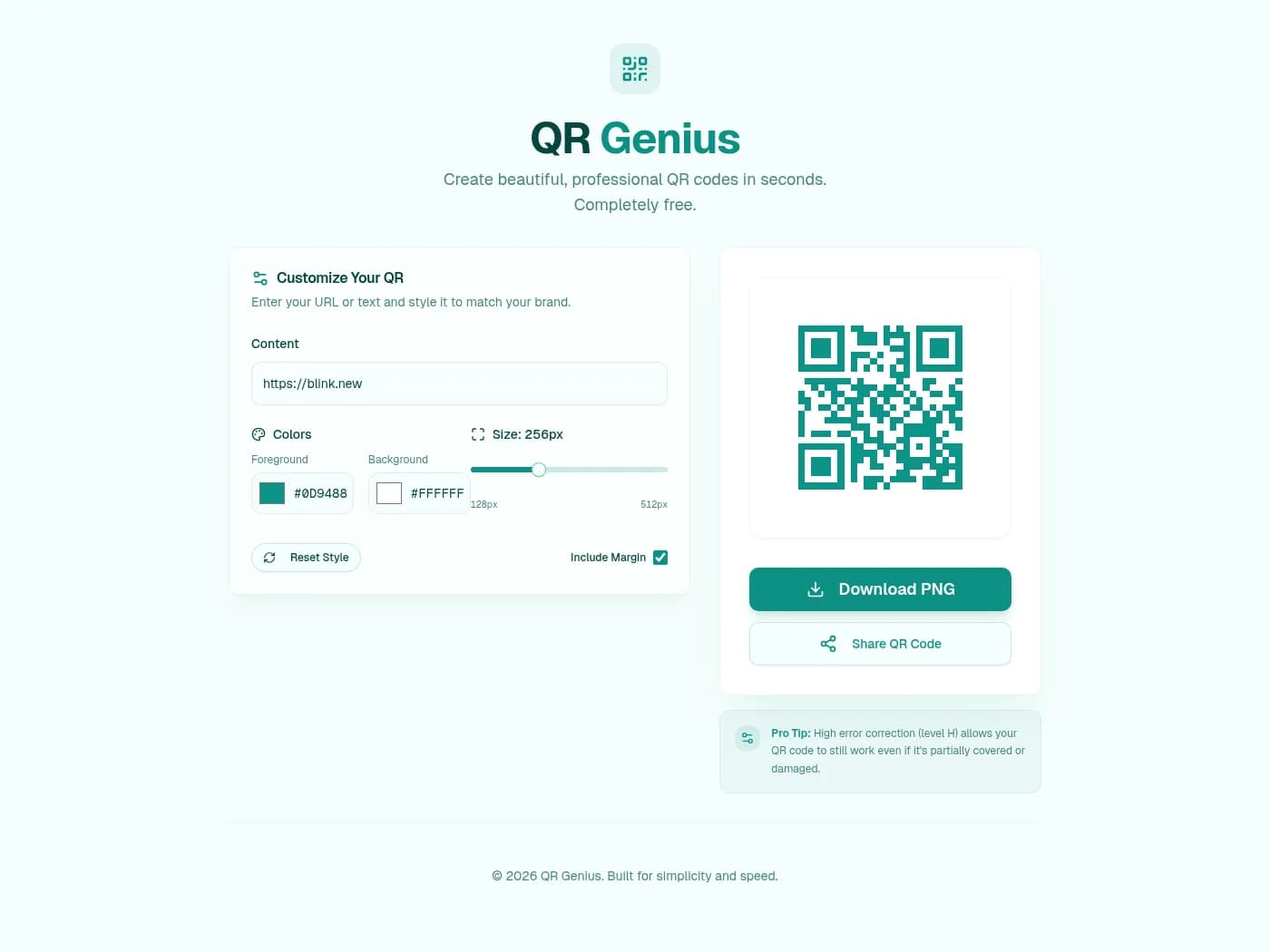 Simple QR Code Generator