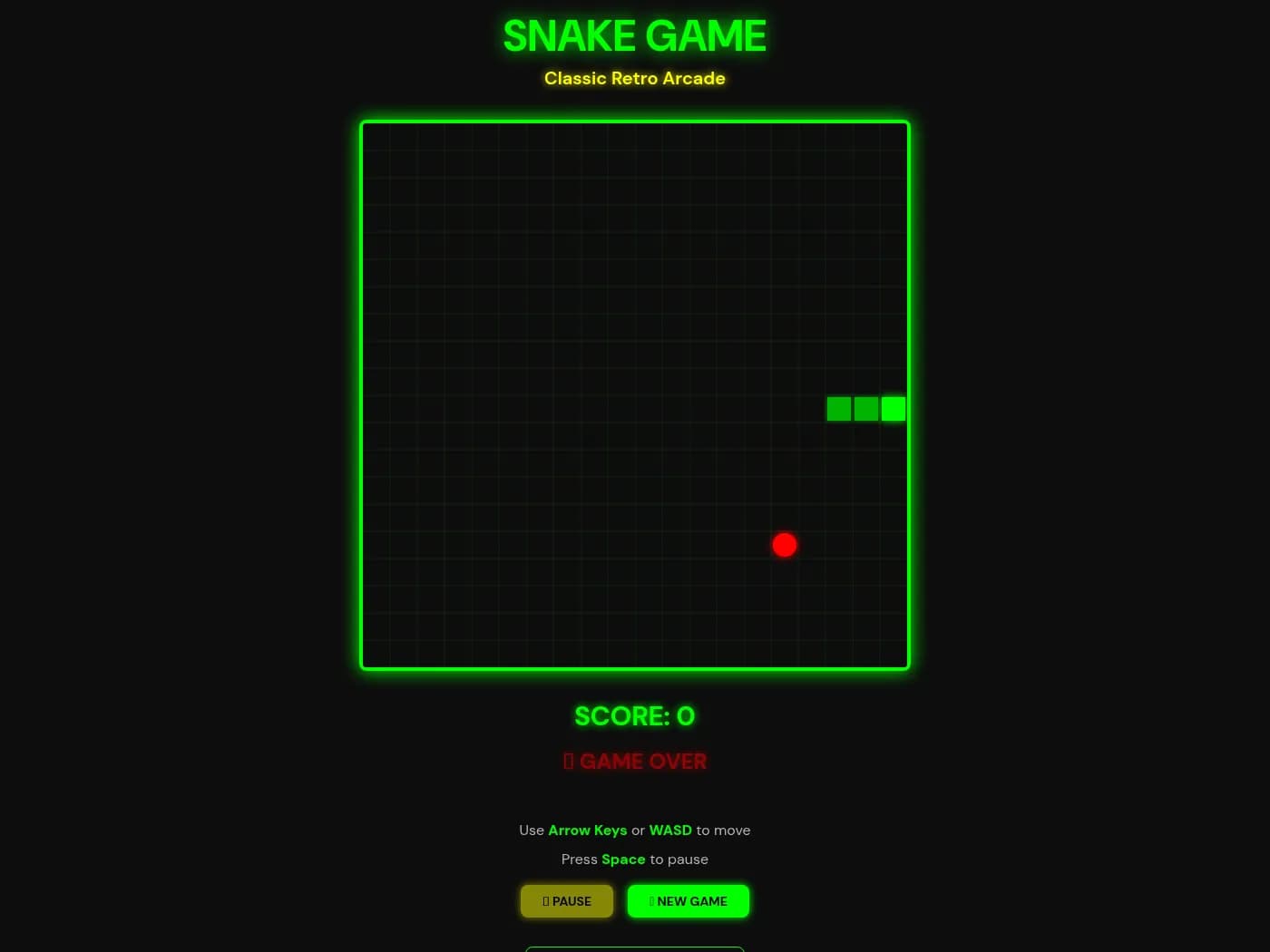 Snake Game Classic