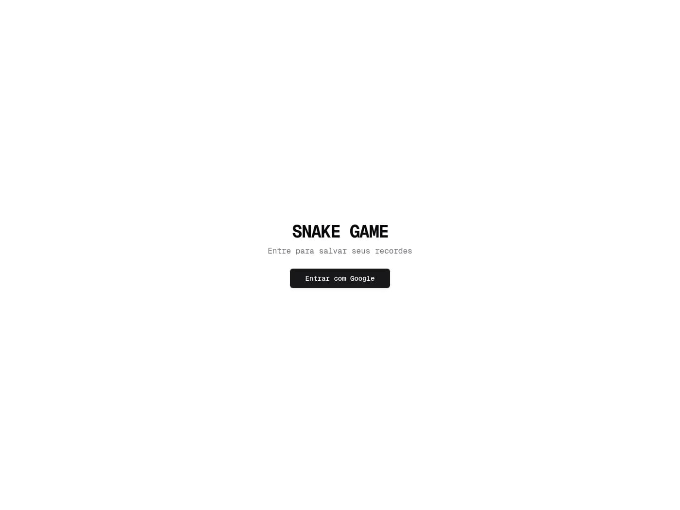 Simple Snake Game