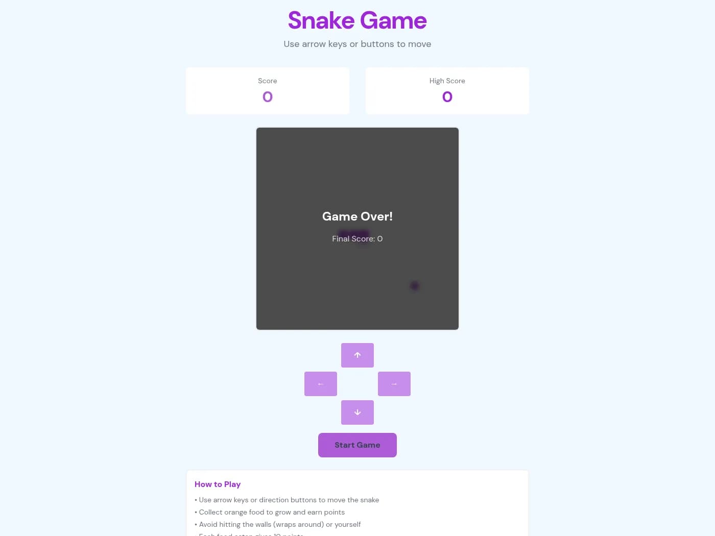 Simple Snake Game